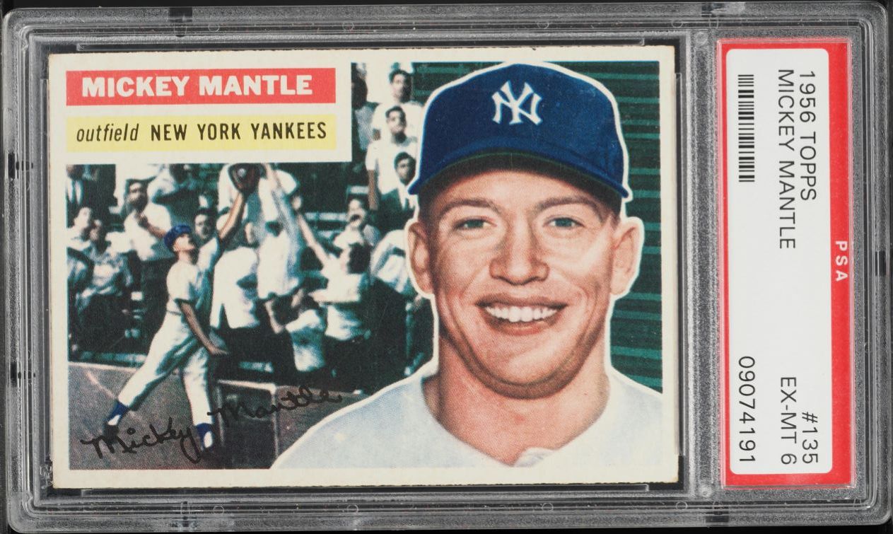 1956 Topps Mickey Mantle #135 PSA 6 EXMT on Fanatics Collect