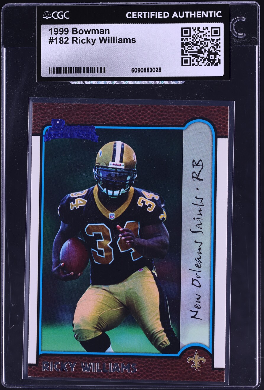 1999 Bowman Football Ricky Williams ROOKIE #182 CGC AUTH on Fanatics ...
