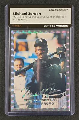 1994 National Sports Card Convention Baseball Swing Michael Jordan MBA ...