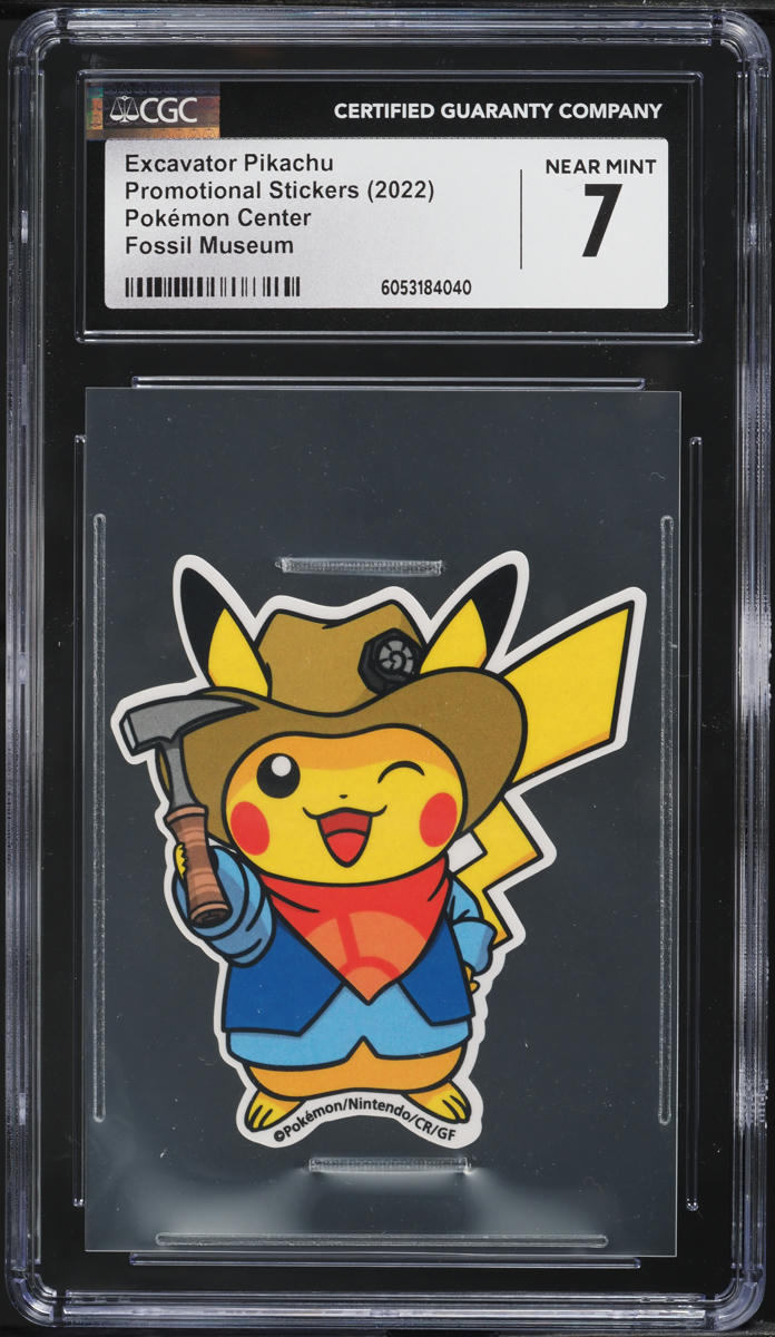 2022 Pokemon Japanese Promo Stickers Fossil Museum Excavator Pikachu ...