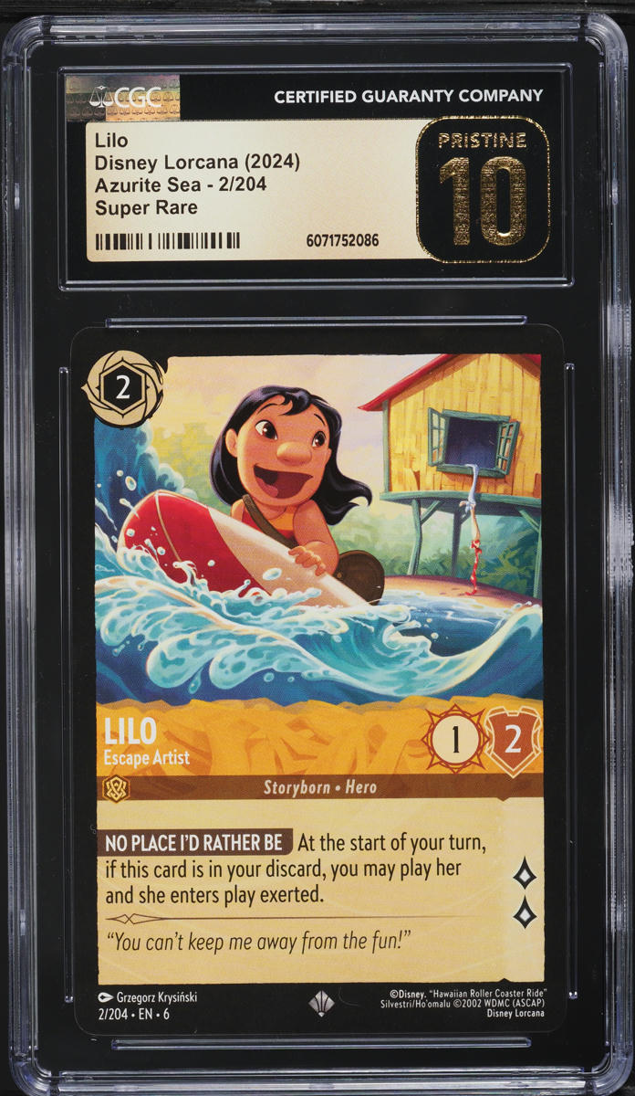 2024 Disney Lorcana Azurite Sea Lilo #2 CGC 10 PRISTINE on Fanatics Collect