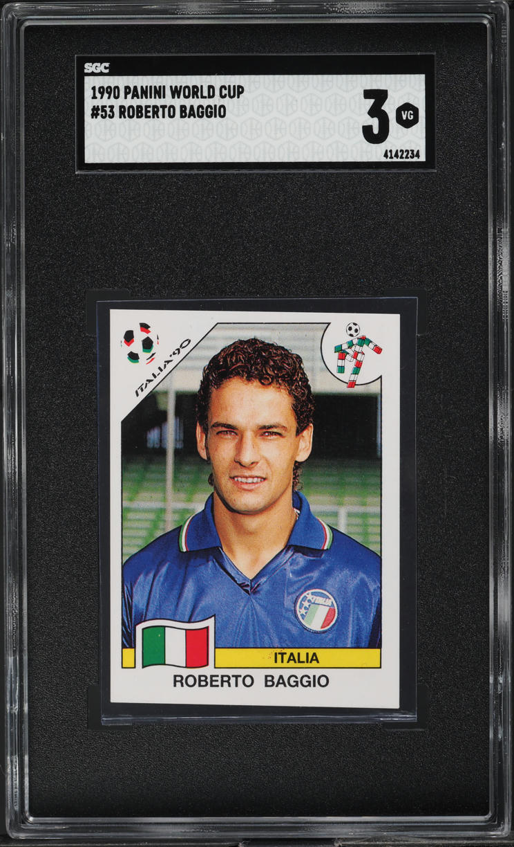 1990 Panini World Cup Roberto Baggio #53 SGC 3 VG on Fanatics Collect