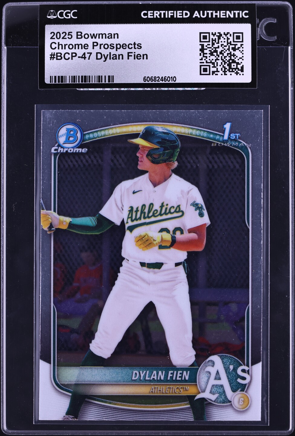 2025 Bowman Chrome Dylan Fien PROSPECT #BCP-47 CGC AUTH on Fanatics Collect