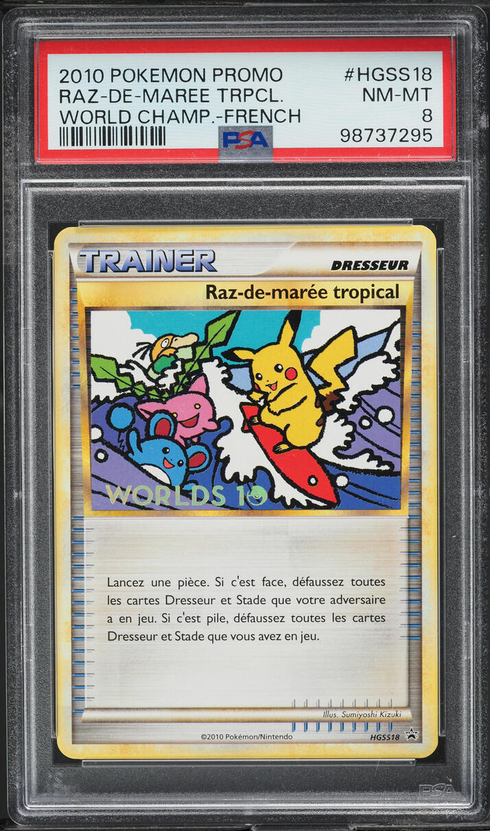 2010 Pokemon French World Championships Promo Tropical Tidal Wave PSA 8 ...