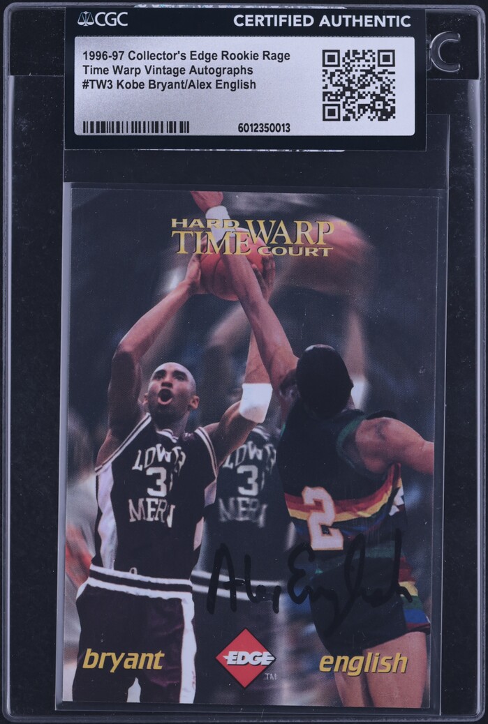 1996 Collector's Edge Time Warp Gold Kobe Bryant English RC AUTO /1000 ...