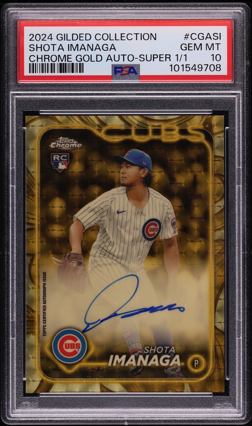 2024 Topps Gilded Collection Gold Superfractor Shota Imanaga RC AUTO 1/ ...