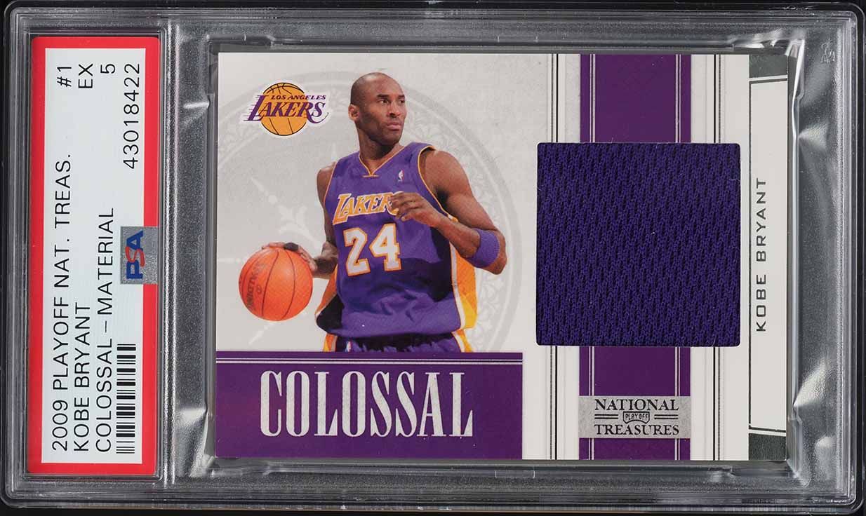 2009 National Treasures Colossal Kobe Bryant PATCH /99 #1 PSA 5 EX on ...