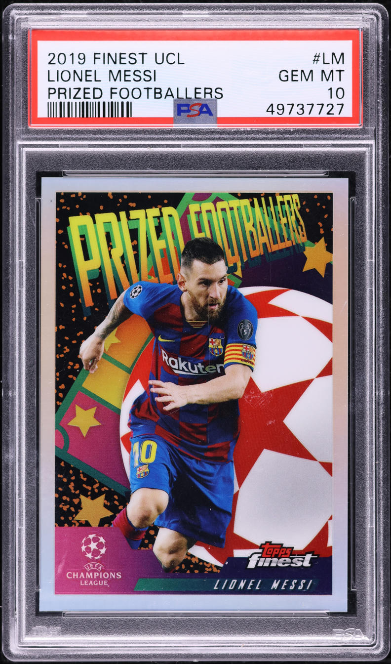 2019 Finest UEFA Prized Footballers Lionel Messi #PF-LM PSA 10 GEM MINT ...
