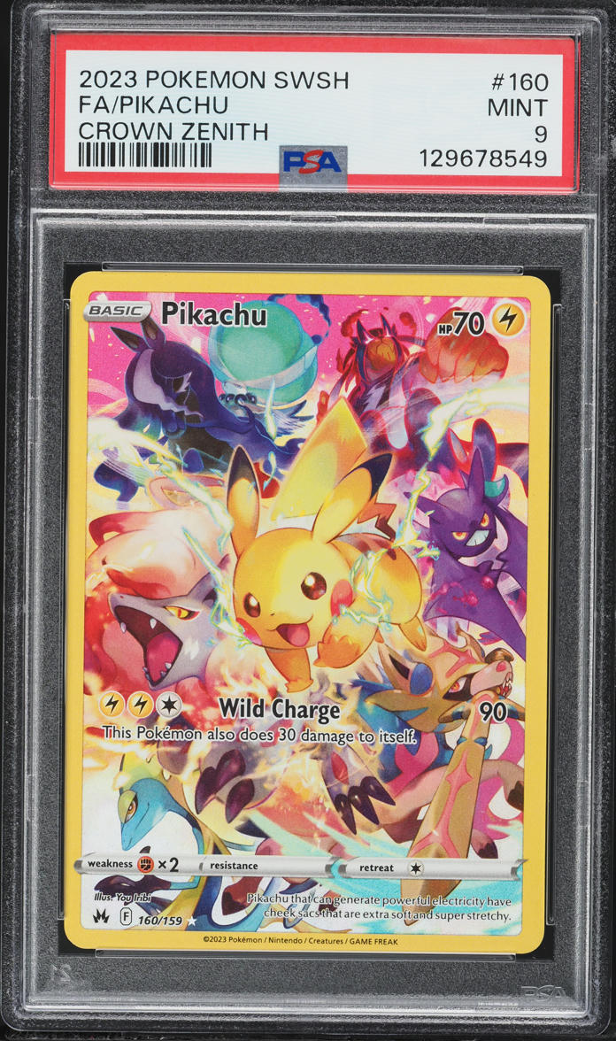 2023 Pokemon Sword & Shield Crown Zenith SEC Pikachu #160 PSA 9 MINT on ...