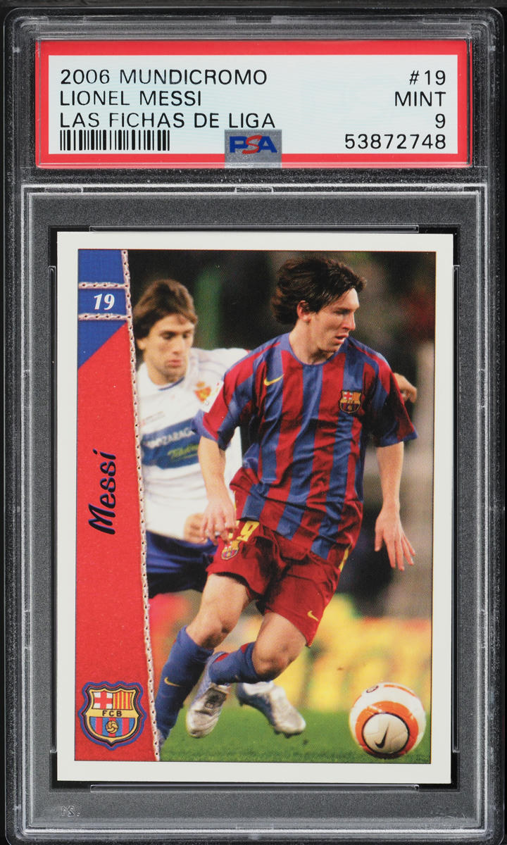 2006 Mundicromo Las Fichas De Liga Lionel Messi #19 PSA 9 MINT on ...