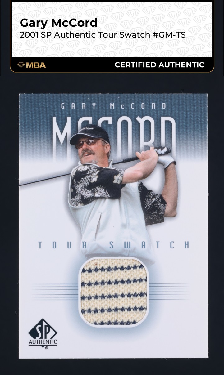 2001 SP Authentic Tour Swatch Gary McCord PATCH #GM-TS MBA AUTH on ...