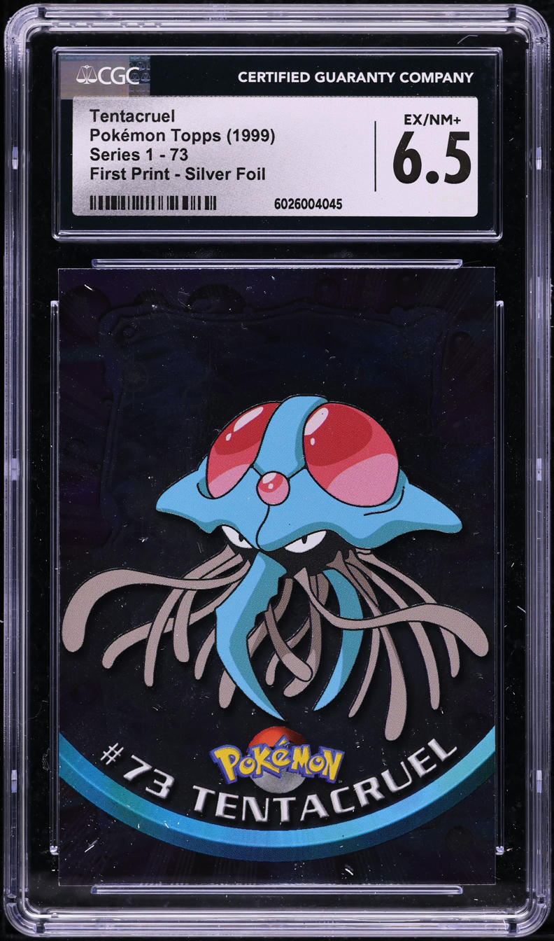 1999 Topps Pokemon Series 1 Silver Foil Tentacruel #73 CGC 6.5 EXMT+ on Fanatics Collect