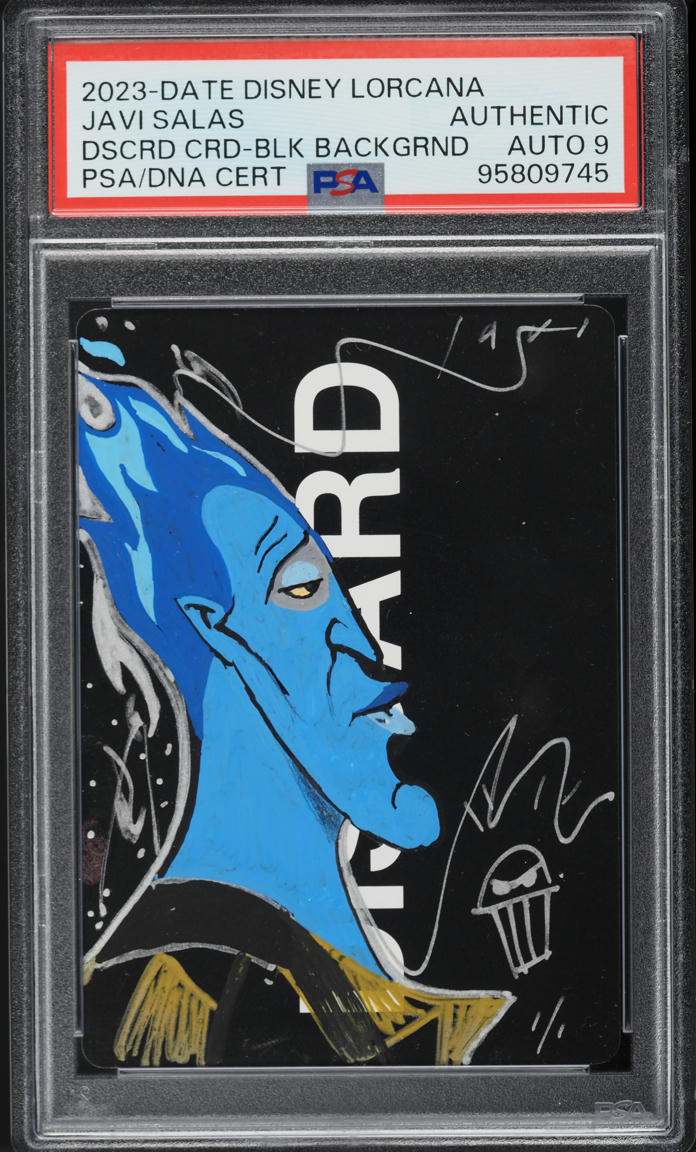 2023 Disney Lorcana Discard Filler Card Black Javis Salas AUTO DNA 9 ...