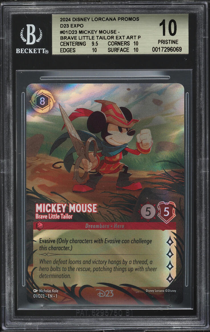2024 Disney Lorcana D23 Expo Promo Mickey Mouse #01D23 BGS 10 PRISTINE ...