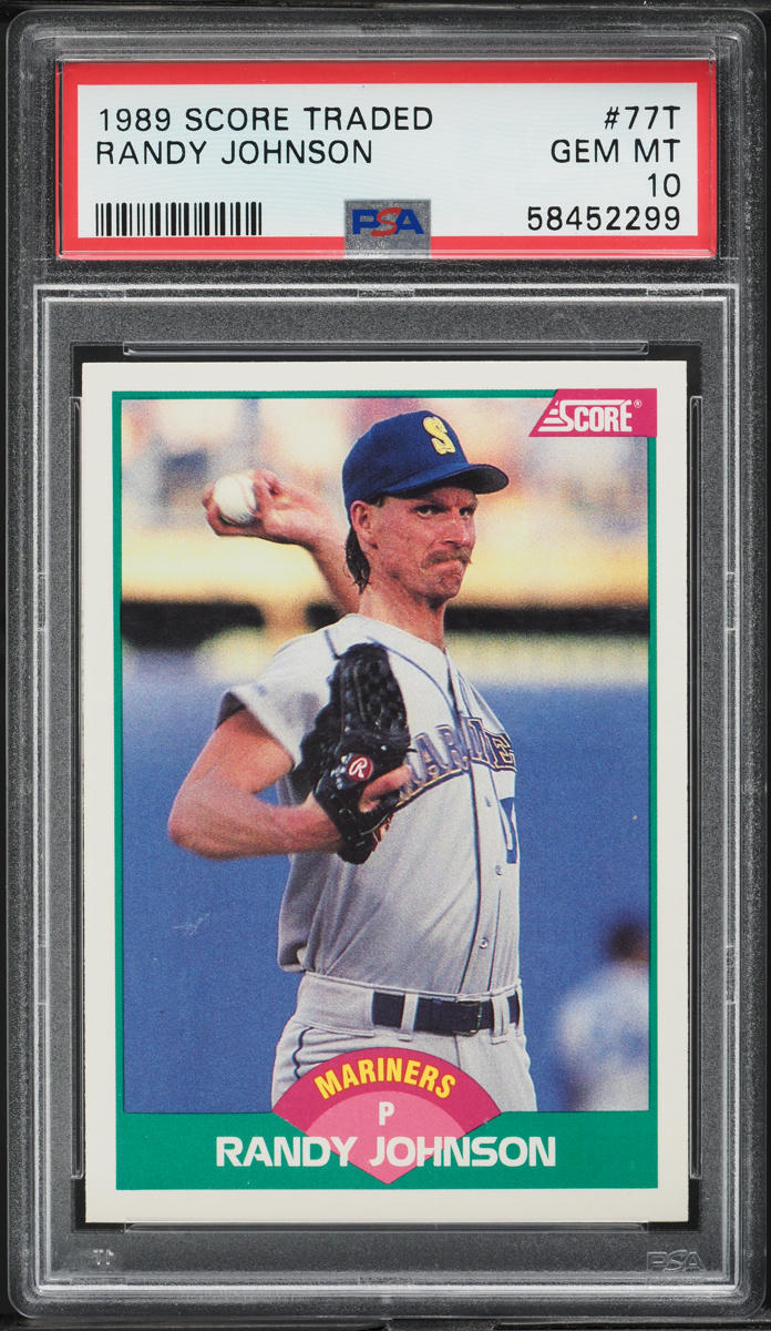 1989 Score Traded Randy Johnson ROOKIE #77T PSA 10 GEM MINT on Fanatics ...