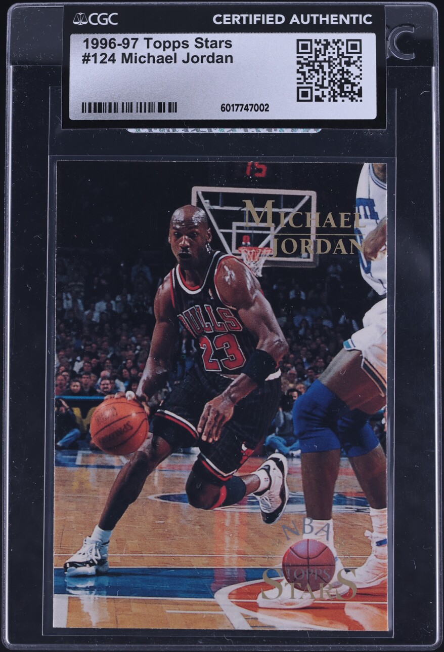 1996 Topps Stars Michael Jordan #124 CGC AUTH on Fanatics Collect