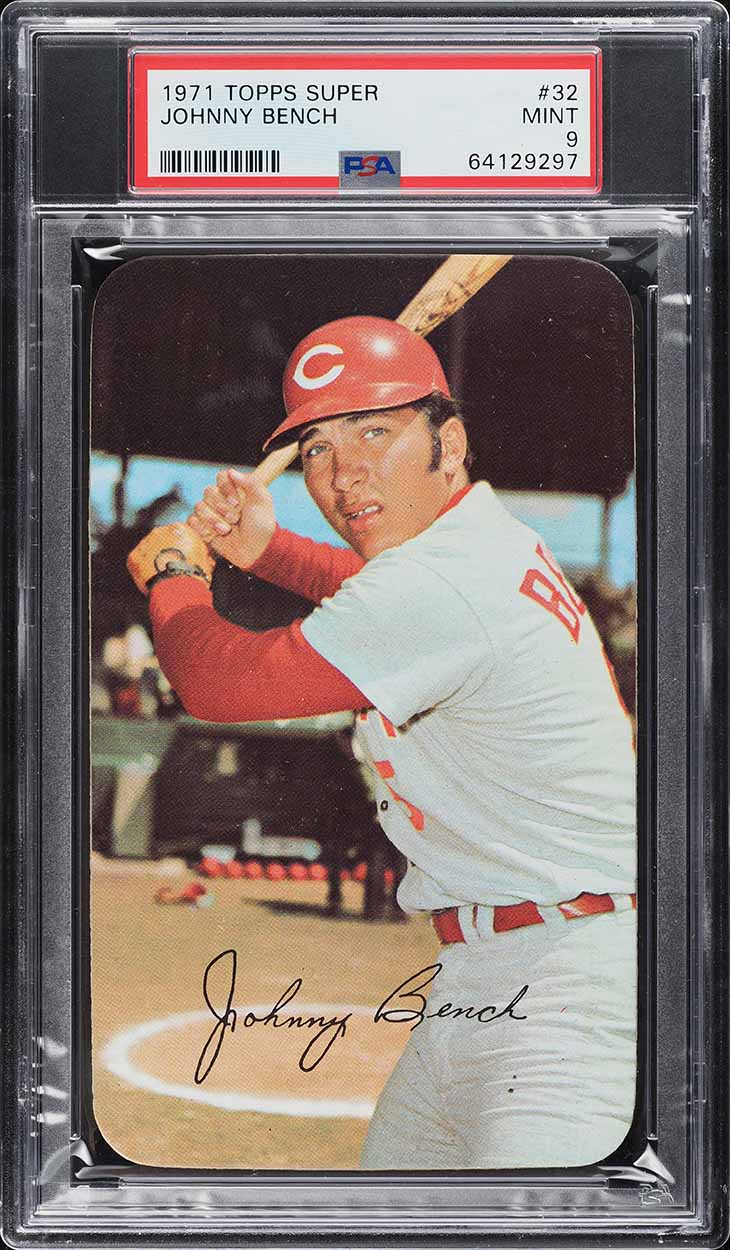 1971 Topps Super Johnny Bench #32 PSA 9 MINT on Fanatics Collect