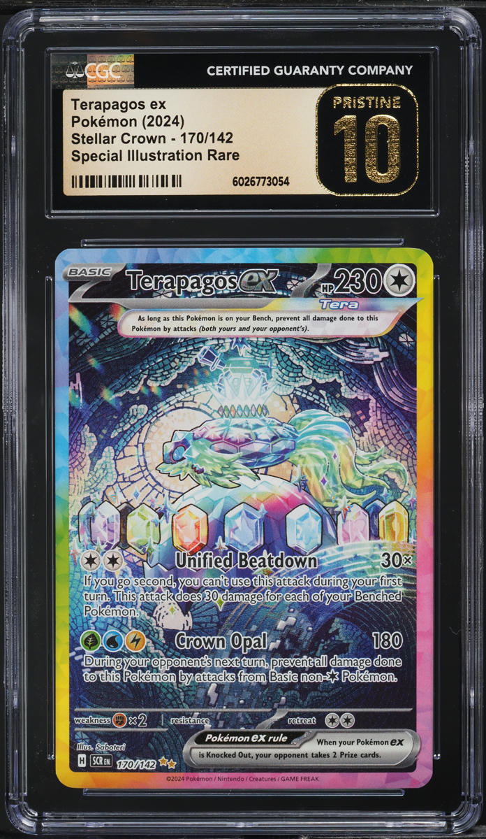 2024 Pokemon Scarlet & Violet Stellar Crown Terapagos ex #170 CGC 10 PRISTINE on Fanatics Collect