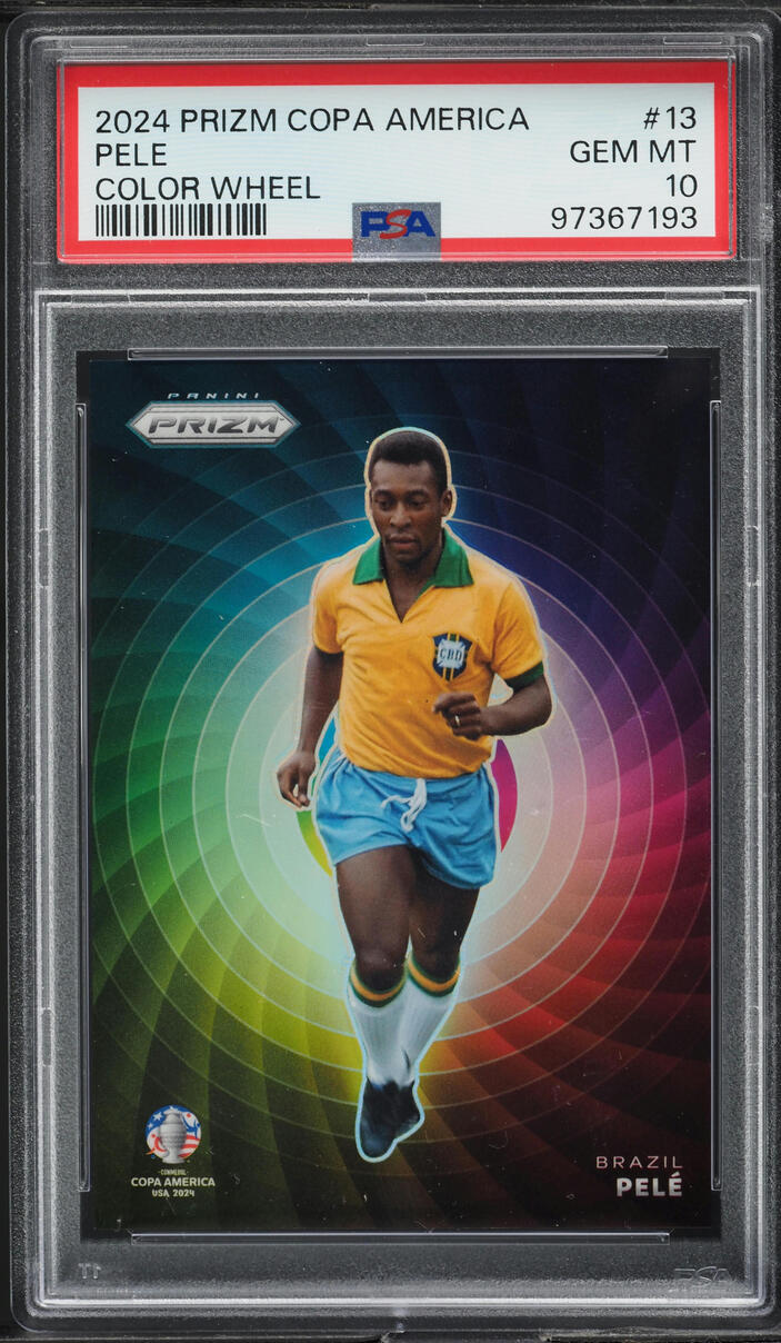 2024 Panini Prizm Conmebol Copa America Color Wheel Pele #13 PSA 10 GEM ...