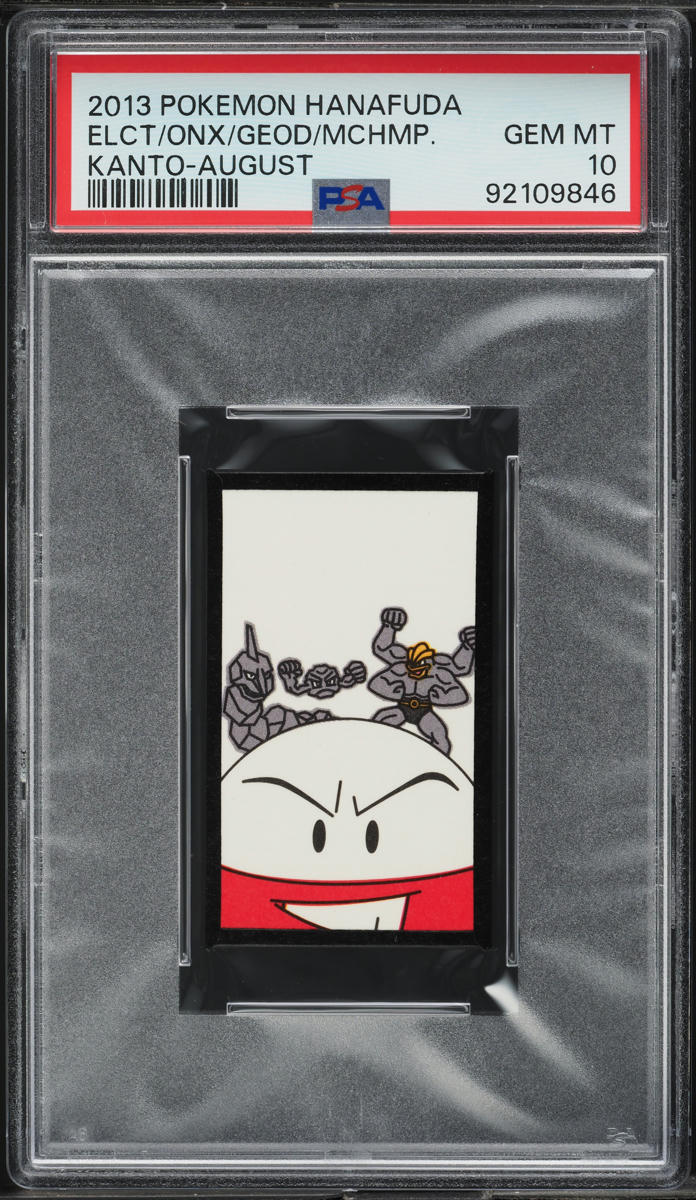2013 Pokemon Hanafuda Kanto August Electrode Onix Geodude Machamp PSA ...