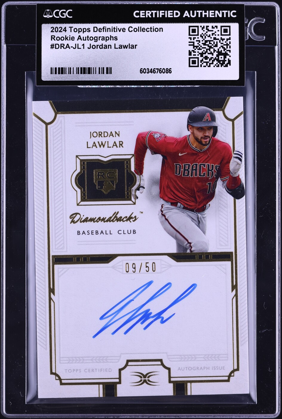 2024 Topps Definitive Collection Jordan Lawlar ROOKIE AUTO /50 #DRA-JL1 ...