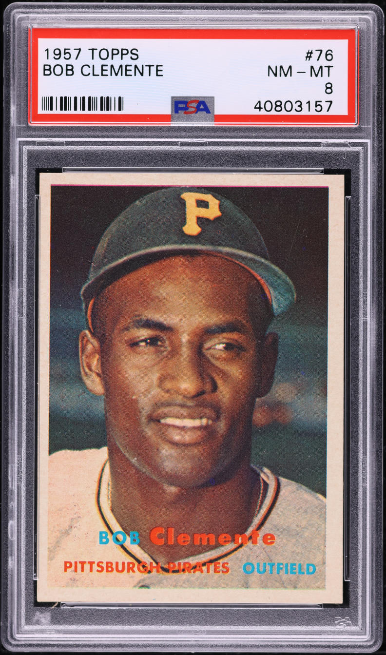 1957 Topps Roberto Clemente #76 PSA 8 NM-MT on Fanatics Collect