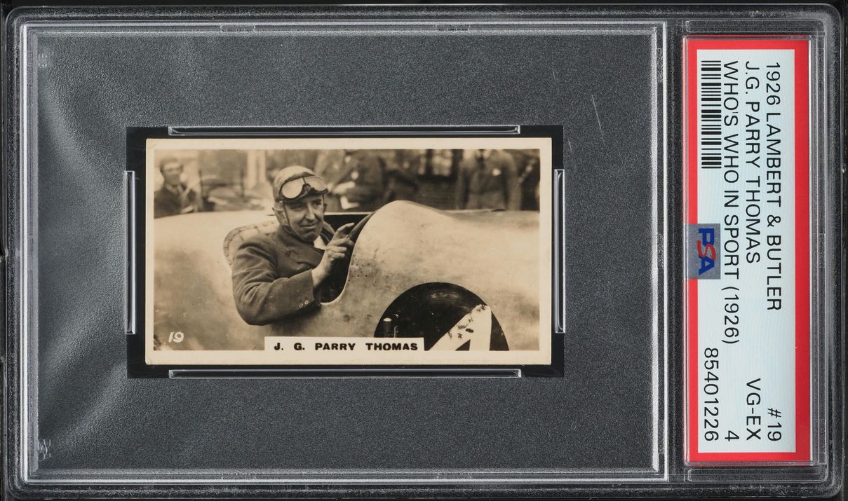 1926 Lambert & Butler Who's Who In Sport J.G. Parry Thomas #19 PSA 4 ...