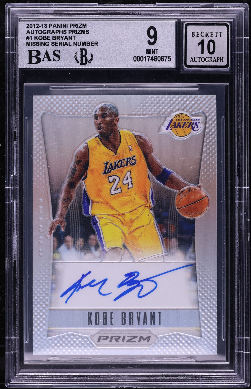 2012 Panini Prizm Silver Kobe Bryant AUTO #1 BAS BGS 9 MINT on Fanatics ...
