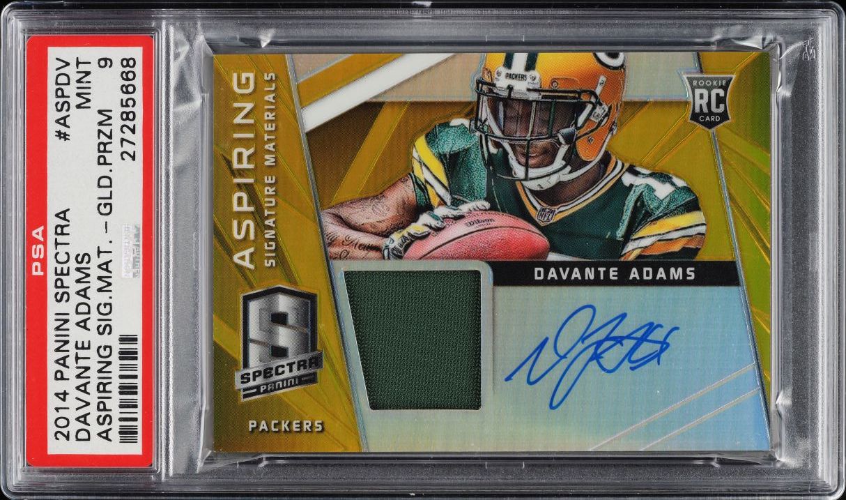 2014 Panini Spectra Aspiring Gold Davante Adams RC PATCH AUTO /10 #ASP ...