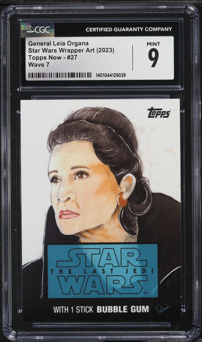 2023 Topps Now Star Wars Wrapper Art Wave 7 General Leia Organa #27 CGC ...