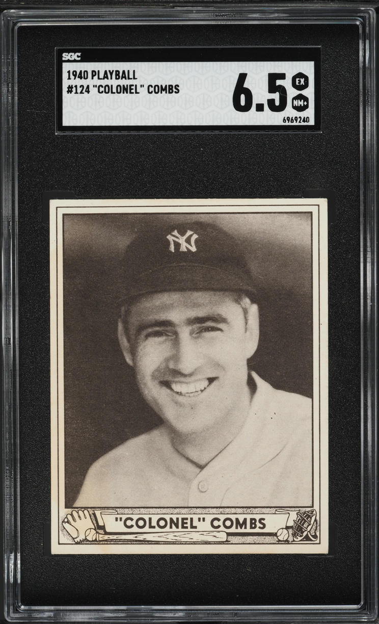 1940 Playball Colonel Combs #124 SGC 6.5 EXMT+ on Fanatics Collect