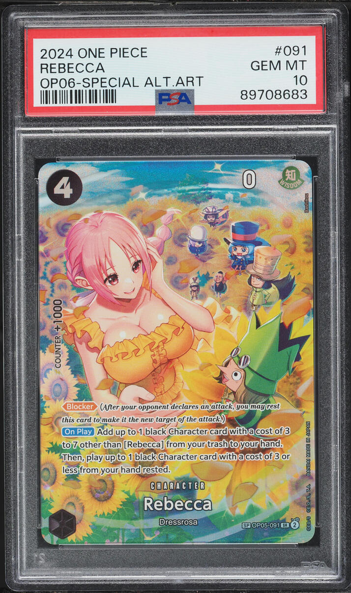 2024 One Piece Wings Of the Captain Special Alt Art Rebecca #91 PSA 10 ...