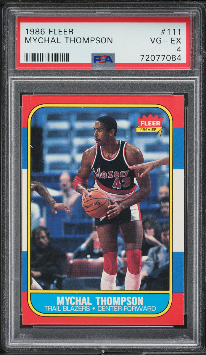 1986 Fleer Basketball Mychal Thompson #111 PSA 4 VGEX on Fanatics Collect