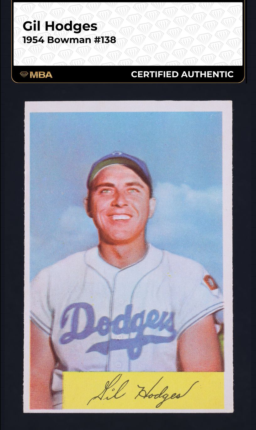 1954 Bowman Gil Hodges #138 MBA AUTH on Fanatics Collect