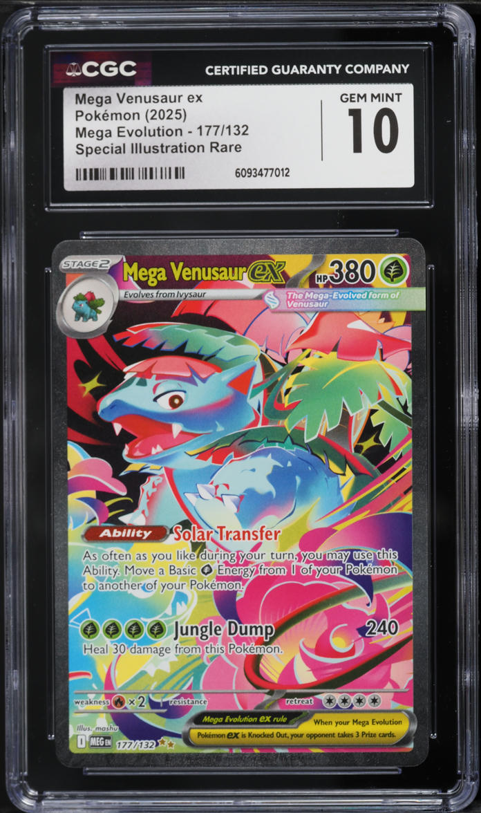 2025 Pokemon Mega Evolution SIR Mega Venusaur ex #177 CGC 10 GEM MINT ...