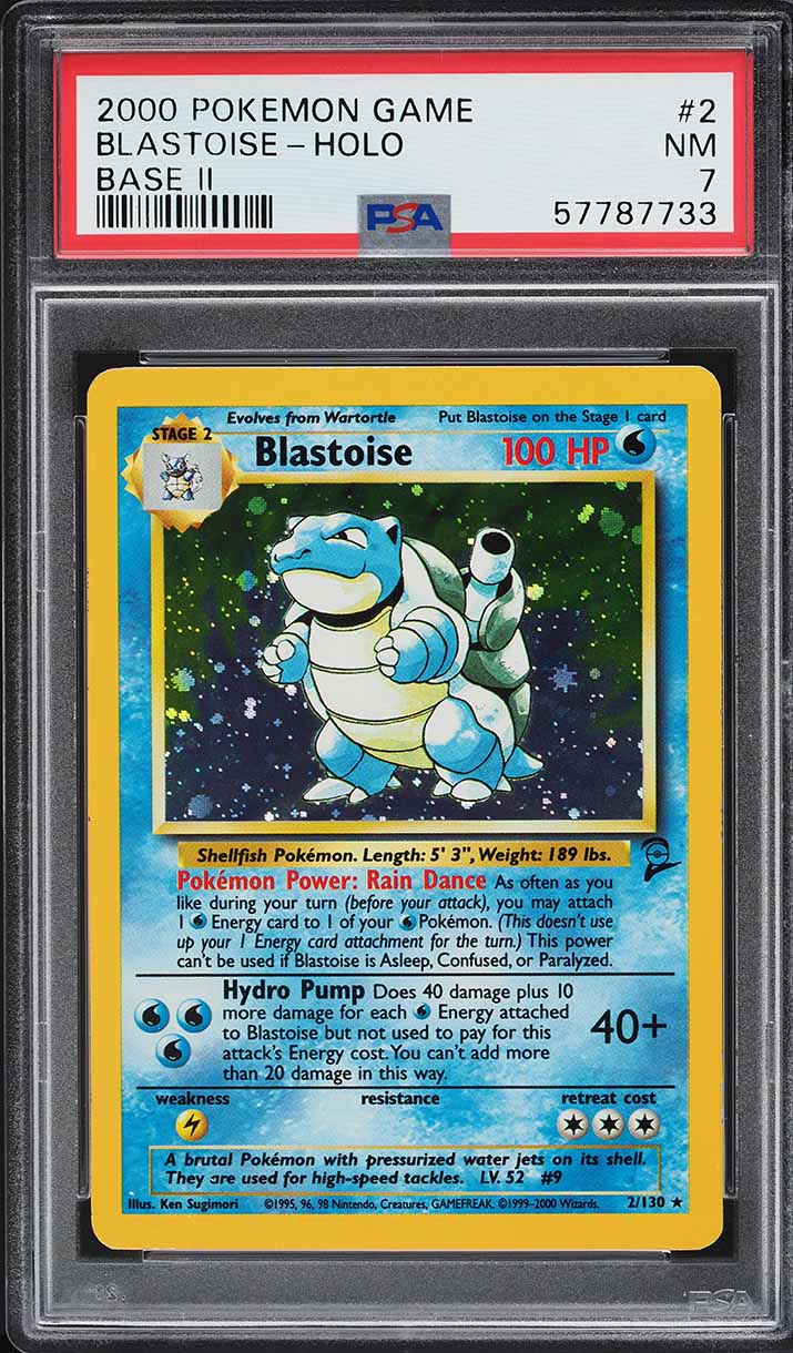 2000 Pokemon Base Set 2 Holo Blastoise #2 PSA 7 NRMT on Fanatics Collect