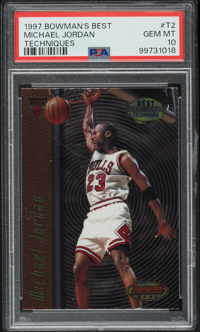 1997 Bowman's Best Techniques Michael Jordan #T2 PSA 10 GEM MINT on ...