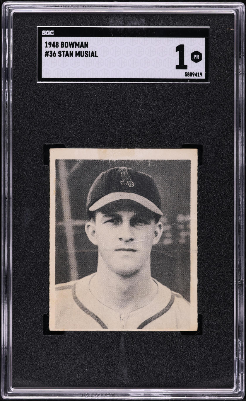 1948 Bowman Stan Musial ROOKIE #36 SGC 1 PR on Fanatics Collect
