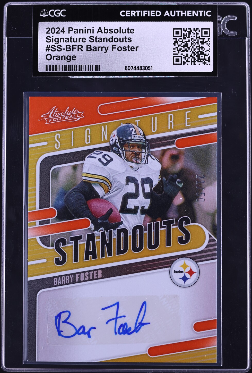 2024 Absolute Standouts Orange Barry Foster AUTO /50 #SS-BFR CGC AUTH ...