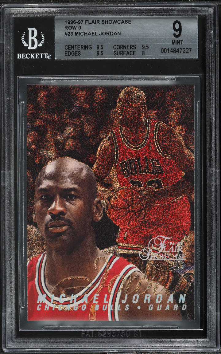 1996 Flair Showcase Row 0 Michael Jordan #23 BGS 9 MINT on Fanatics Collect