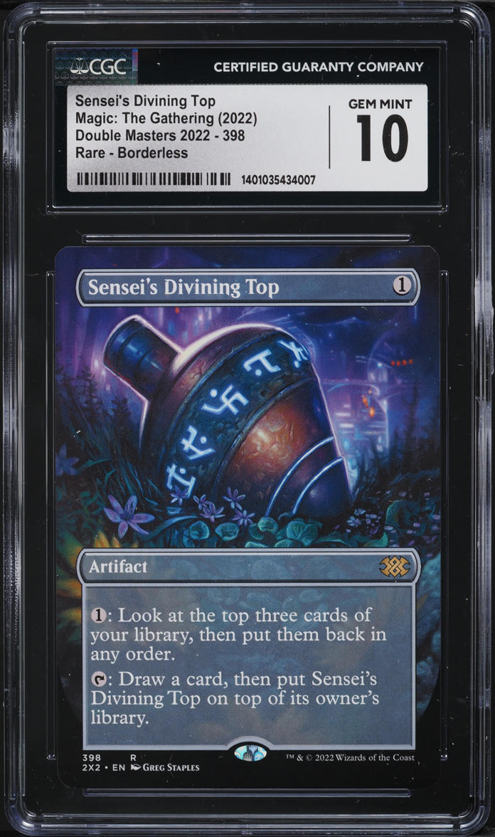 2022 Magic The Gathering Double Masters Borderless Sensei's Divining Top CGC 10 on Fanatics Collect