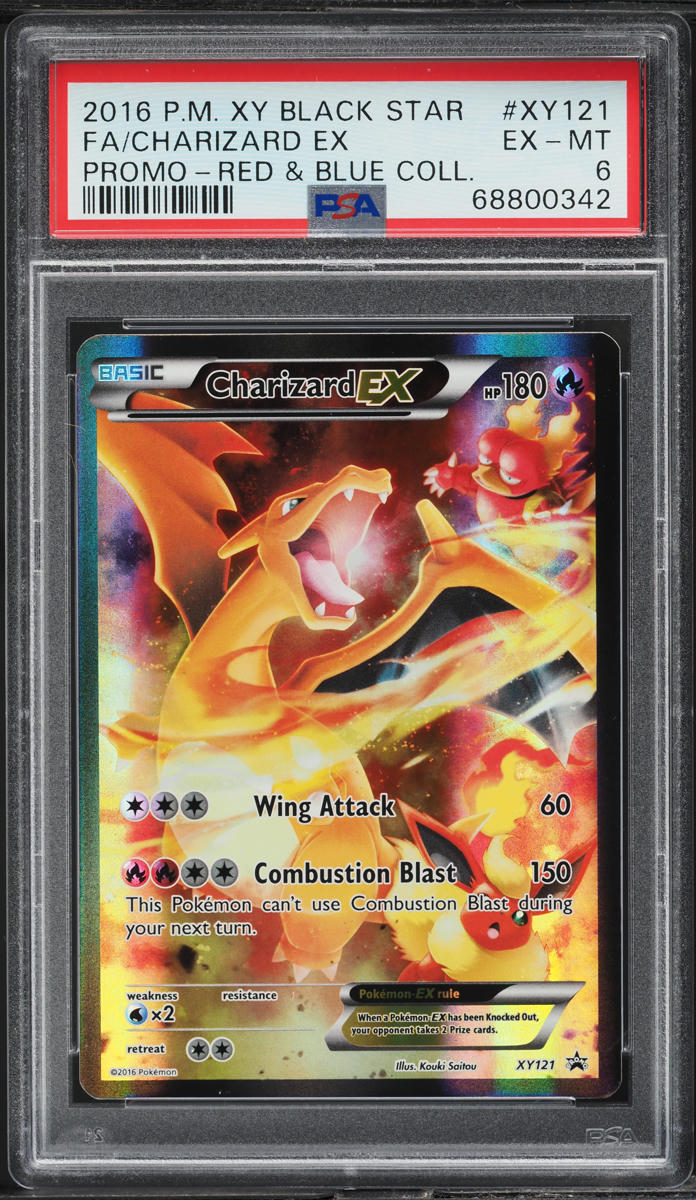 2016 Pokemon XY Promo Red & Blue Collection Full Art Charizard EX #XY121 PSA 6 on Fanatics Collect