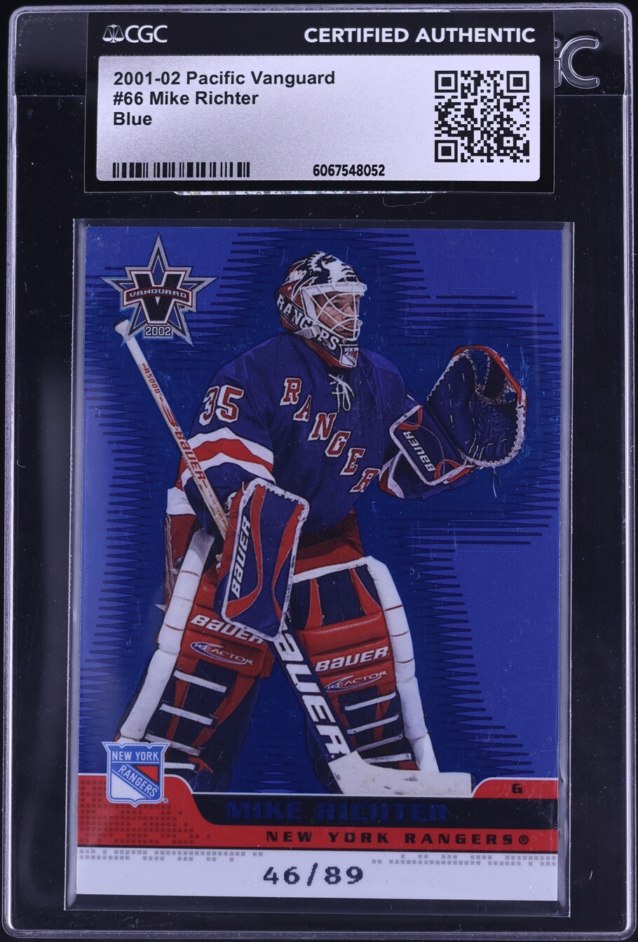 2001 Pacific Vanguard Blue Mike Richter /89 #66 CGC AUTH on Fanatics ...