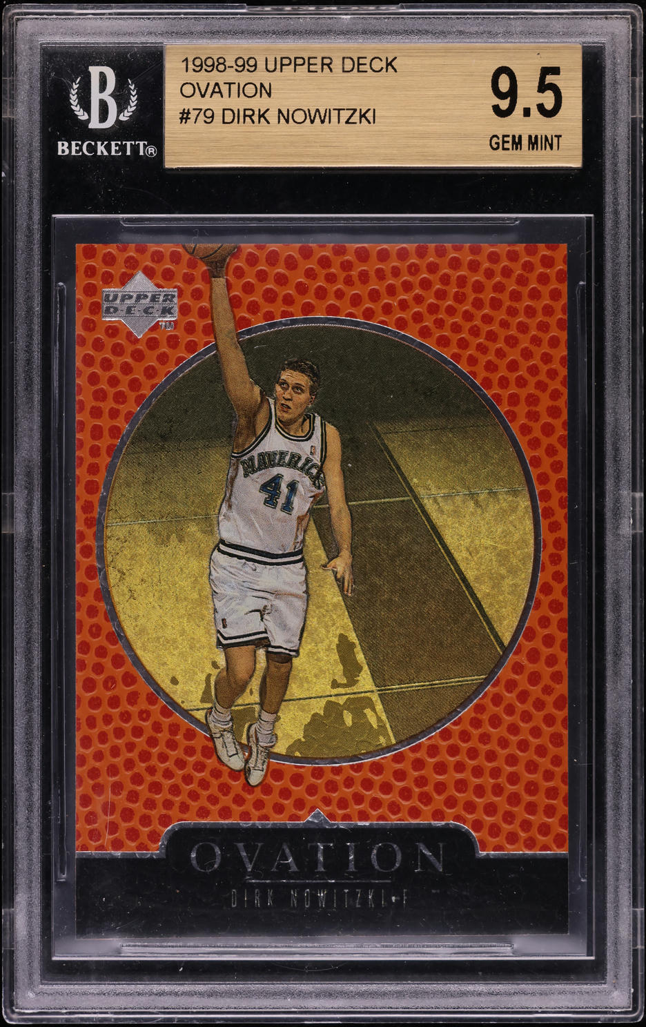 1998 Upper Deck Ovation Dirk Nowitzki ROOKIE #79 BGS 9.5 GEM MINT on ...