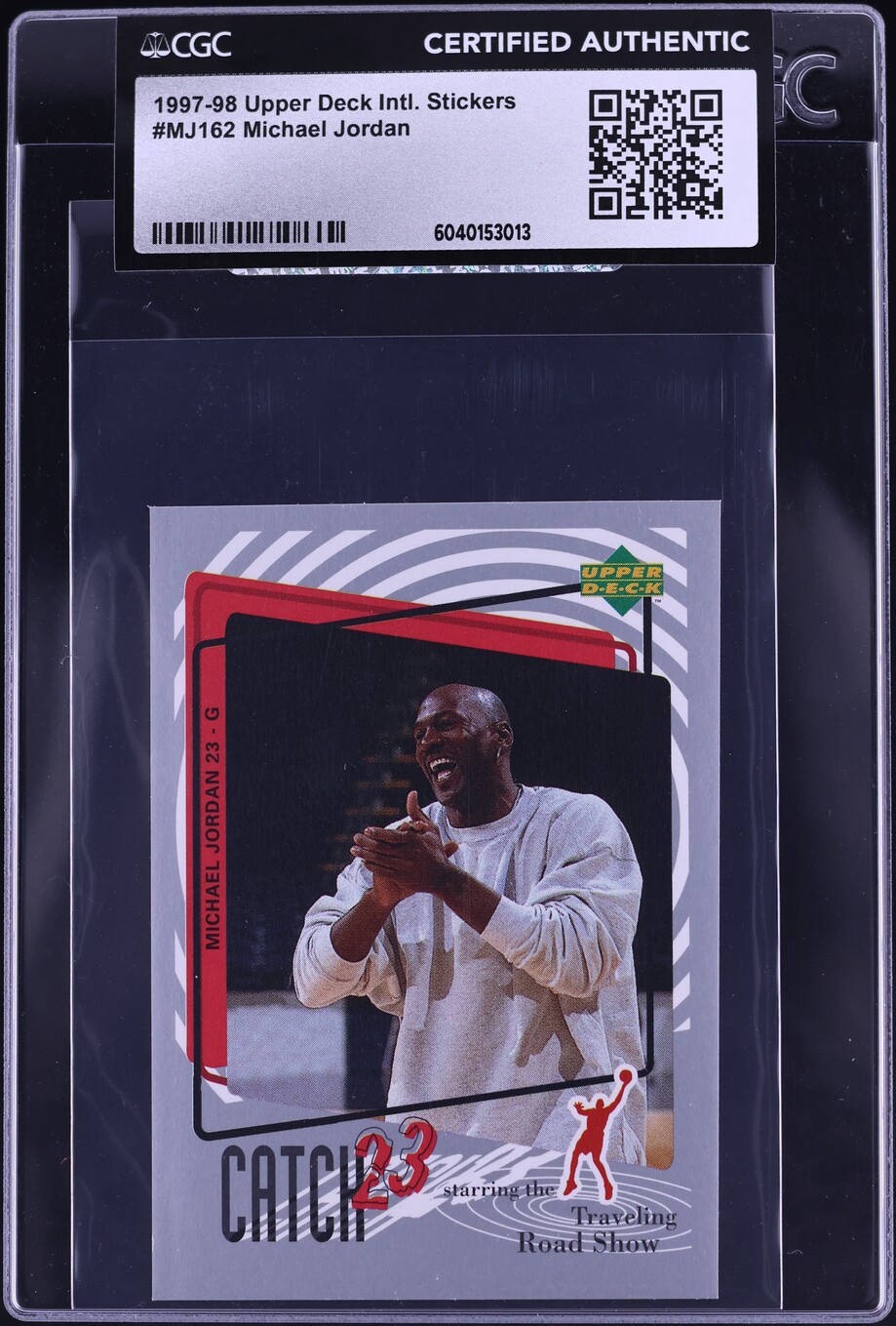 1997 Upper Deck International Stickers Michael Jordan #MJ162 CGC AUTH ...
