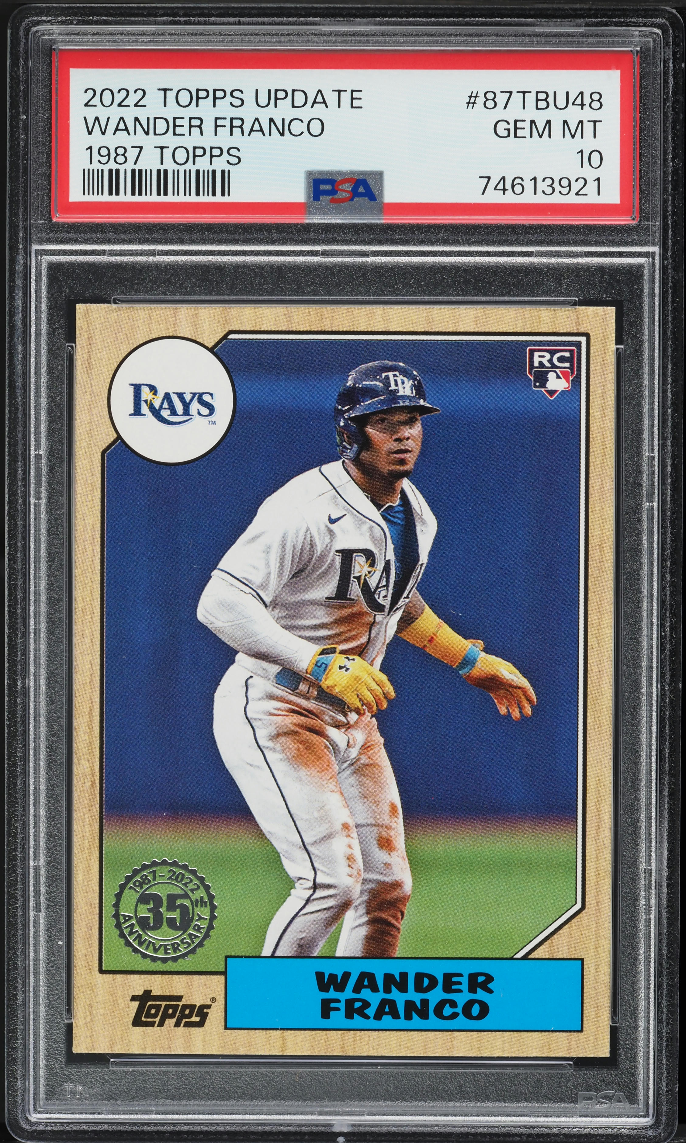 2022 Topps Update '87 Wander Franco ROOKIE #87TBU-48 PSA 10 GEM MINT on ...