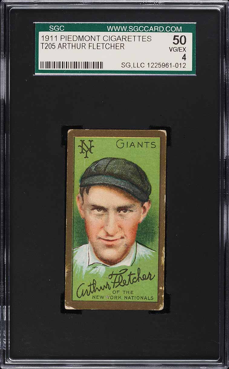 1911 T205 Gold Border Arthur Fletcher SGC 4 VGEX on Fanatics Collect