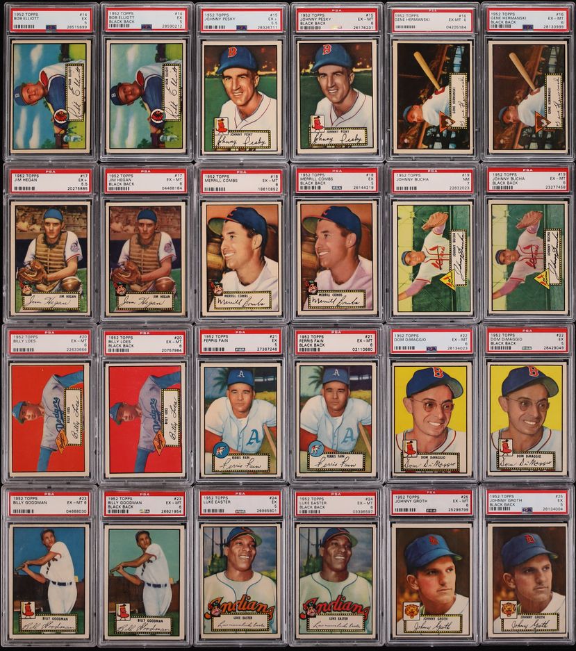 1952 Topps Mid-Grade COMPLETE MASTER SET w/ High-Numbers Mickey Mantle ...