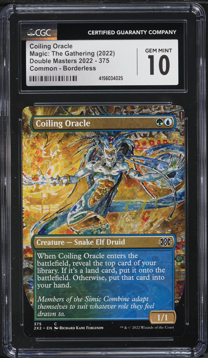 2022 Magic The Gathering Double Masters '22 Borderless Coiling Oracle CGC 10 GEM on Fanatics Collect