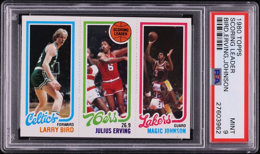 1980 Topps Basketball Larry Bird & Magic Johnson ROOKIE PSA 9 MINT on ...